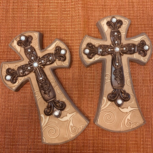 Wall Decor | Baroque Cross Wall Decor With Rhinestones | Poshmark